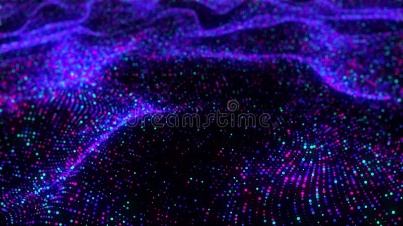 Abstract particle waves stock video. Video of energy - 293806223
