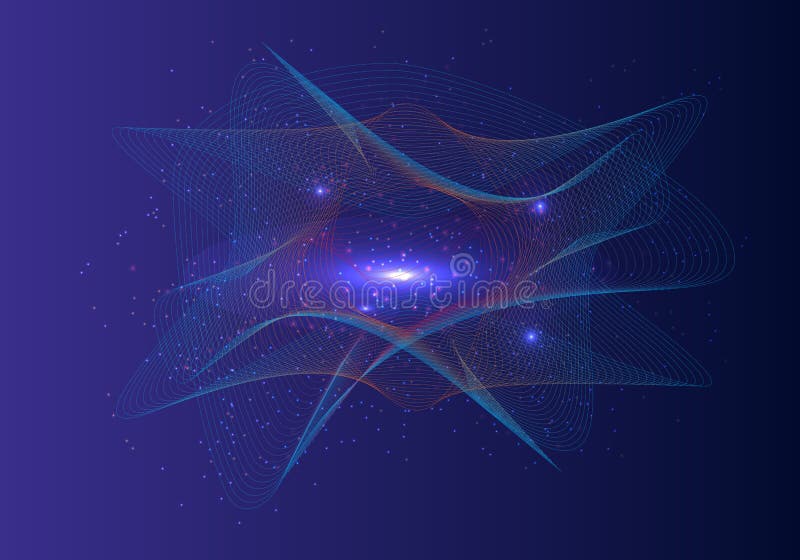 Abstract Particles Overlay Multiple Layers of Lines from Dark To Light ...