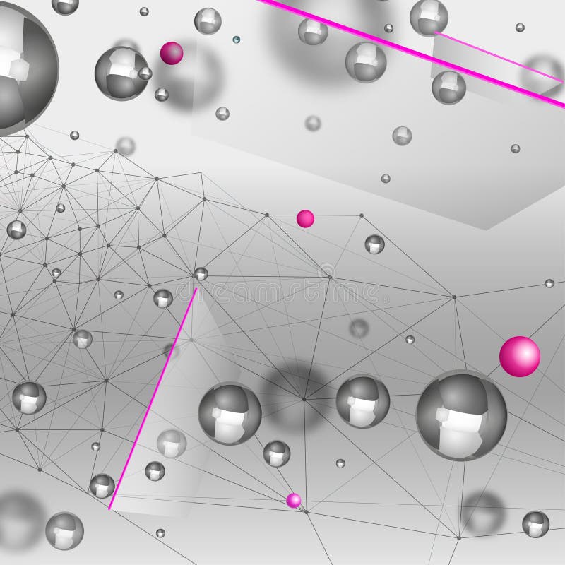 Abstract Particles Background Stock Vector - Illustration of nucleus ...