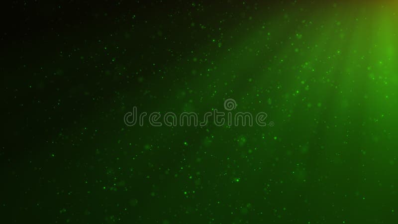 Abstract Particles Background of Shining, Sparkling Green Particles ...