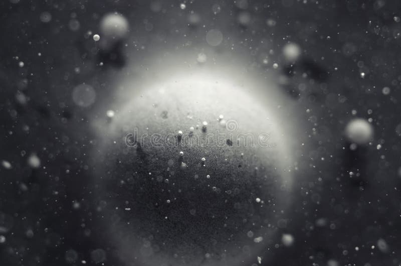 Abstract Particles on Dark Surface Stock Photo - Image of experiment ...