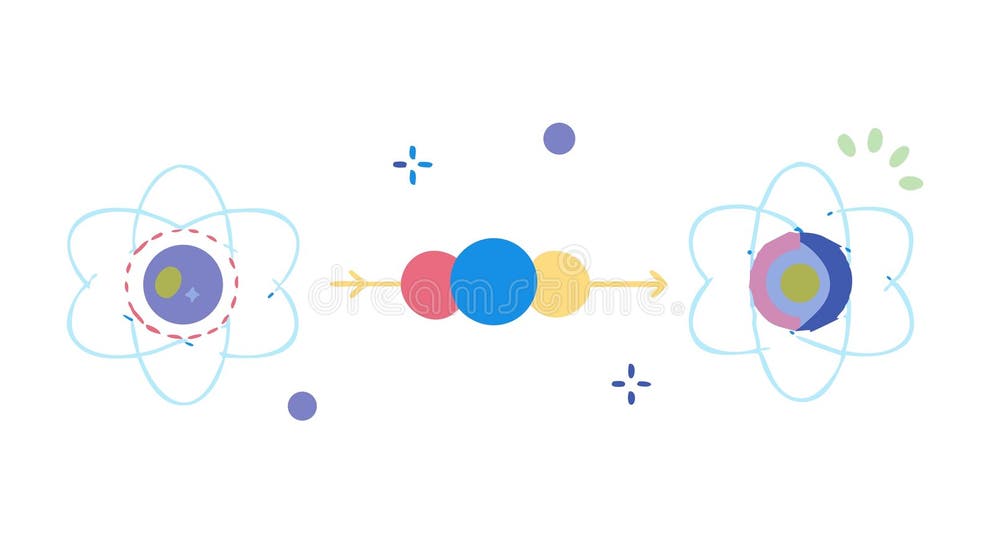 Abstract Particles and Energy Flow, Quantum Physics and Science, Vector ...