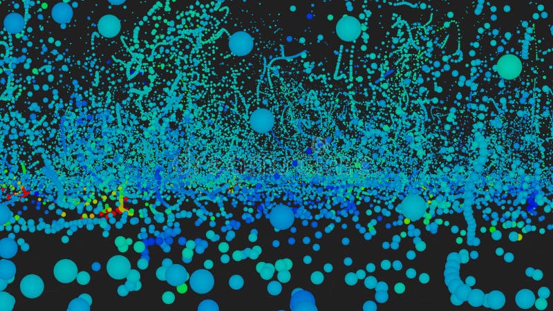 Abstract Particles Floating Form Stock Illustration - Illustration of ...