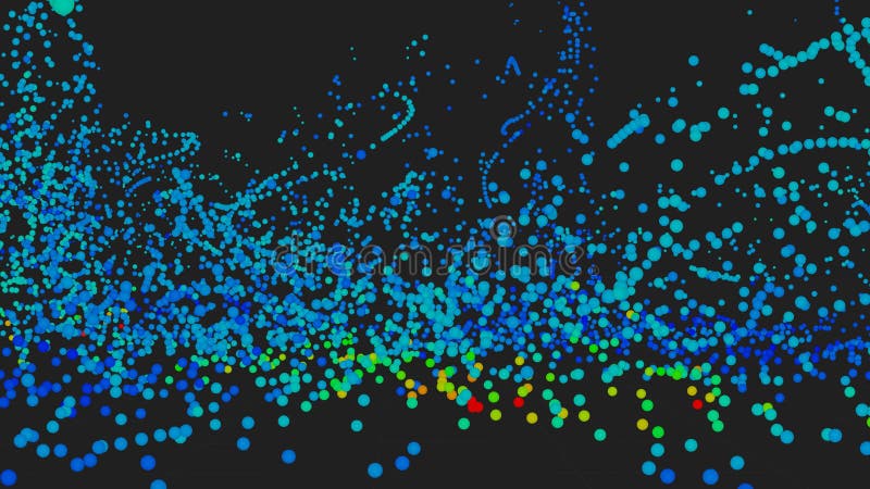 Abstract Particles Floating Form Stock Illustration - Illustration of ...