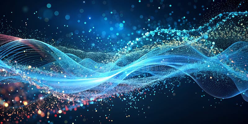 Abstract Particles Fluid Dynamics Simulating Data Stream Creative AI ...