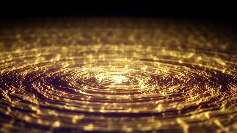 Abstract Particles Gold Lines Flowing Fx Background Stock Footage ...