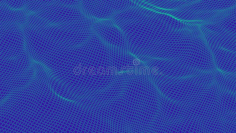 Abstract Particles Net Ripple Wave Vector Background Stock Illustration ...