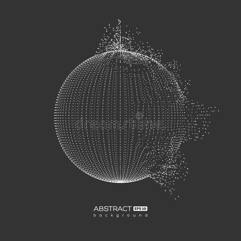 Abstract Particles Sphere with Explosion Effect. Stock Vector ...