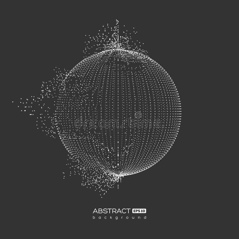 Abstract Particles Sphere with Explosion Effect. Stock Vector ...