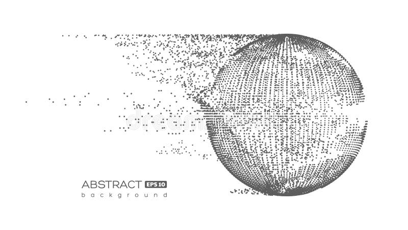 Abstract Particles Sphere with Explosion Effect. Stock Vector ...