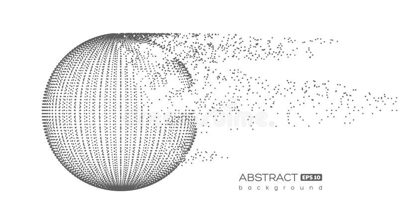 Abstract Particles Sphere with Explosion Effect. Stock Vector ...