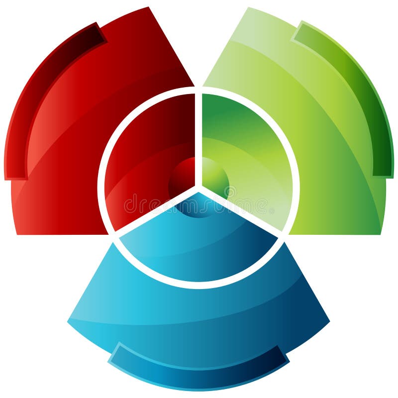 Abstract Partitioned Pie Chart Stock Vector - Illustration of shape ...