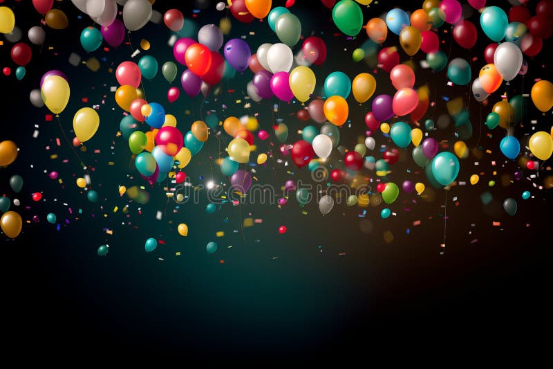 Abstract Party Colorful Balloons Stock Illustration - Illustration of ...