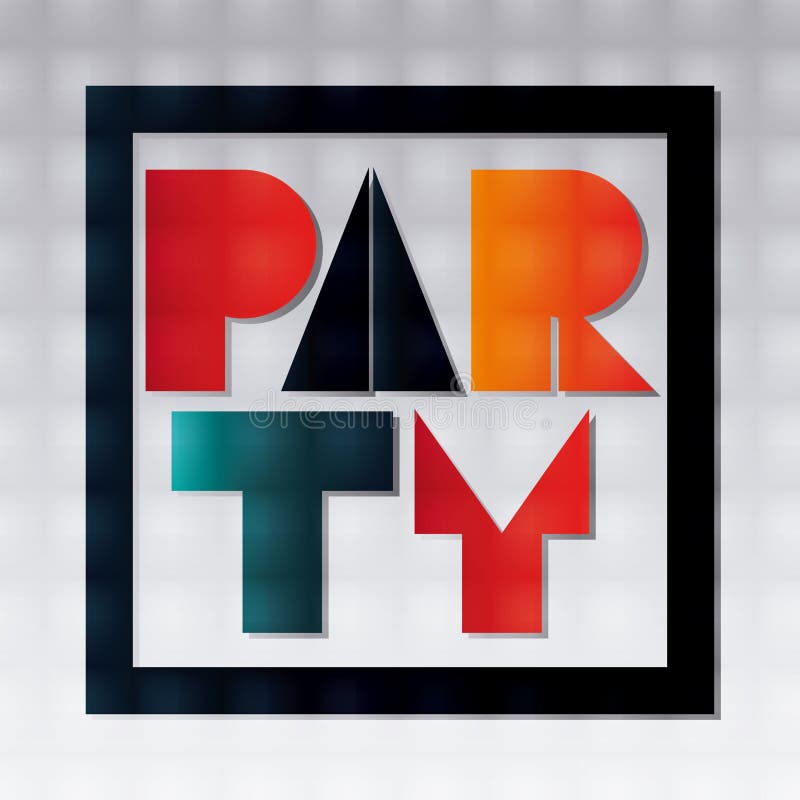 Abstract Party Poster Design Stock Vector - Illustration of cheerful ...