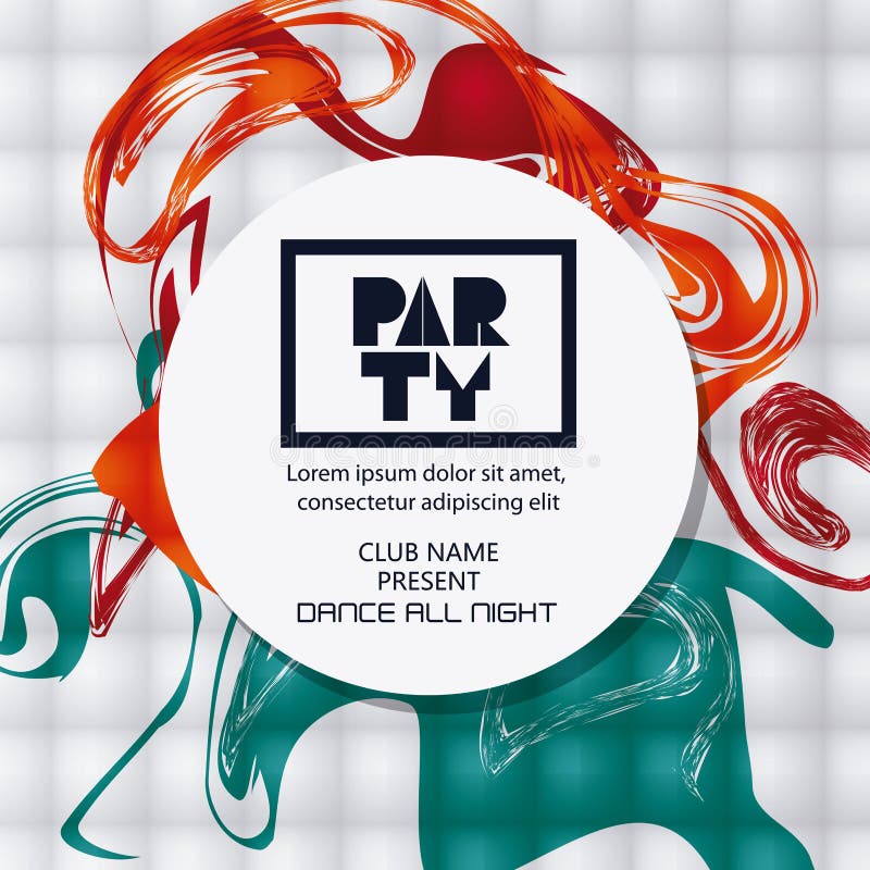 Abstract Party Poster Design Stock Vector - Illustration of together ...