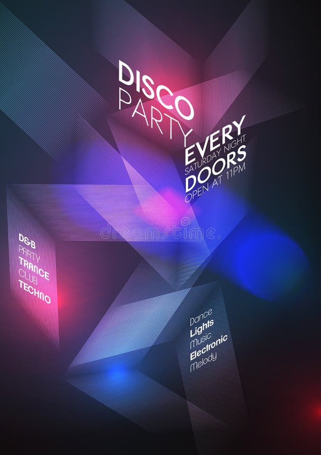 Abstract Party Poster Template - Vector Illustration Stock Vector ...
