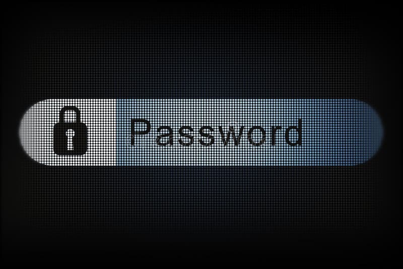 Abstract Password Bar on Background. Protection and Safety Concept. 3D ...