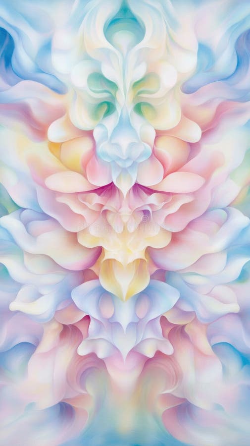Abstract Pastel Hues Flowing Symmetrical Design Stock Photos - Free ...
