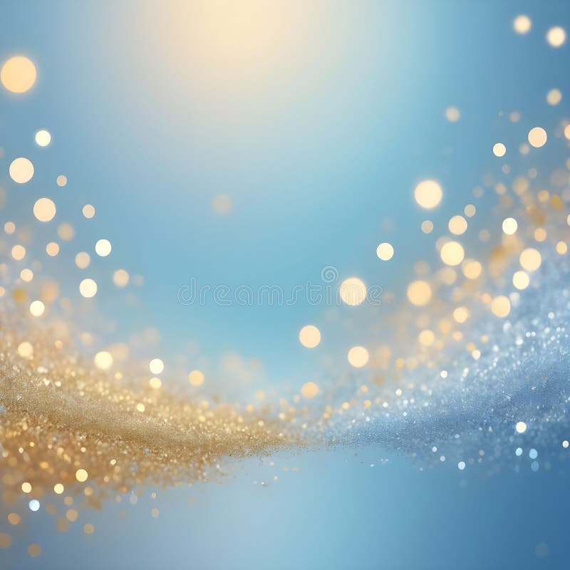 Abstract Pastel Background of Abstract Blue, Gold and Silver Glitter ...
