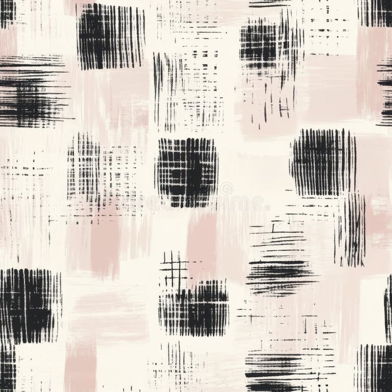 Abstract Pastel and Black Brushstroke Pattern - Modern Art Textured ...