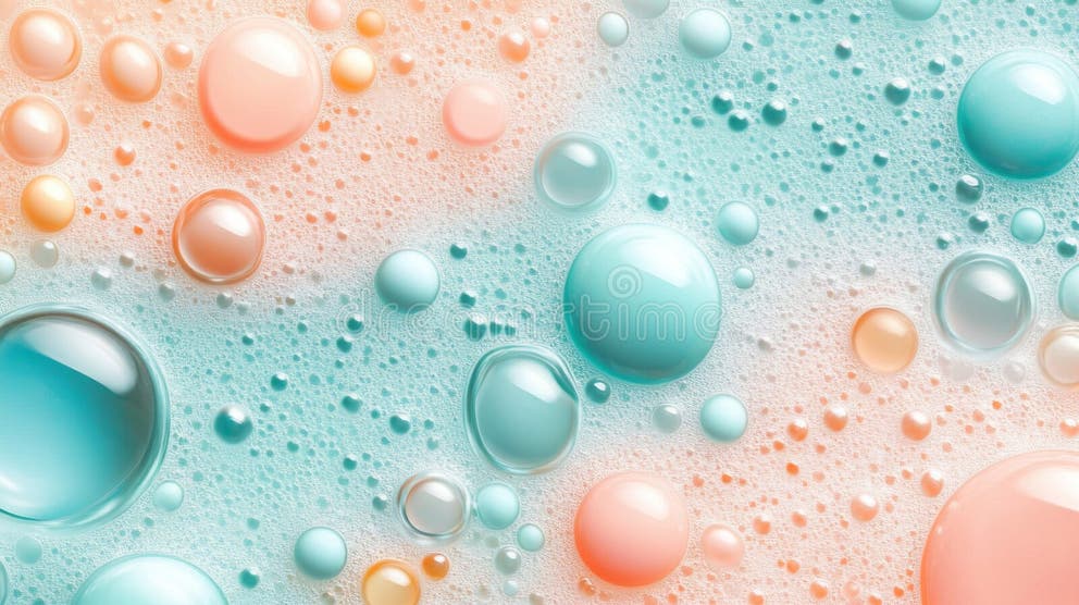 Abstract Pastel Bubbles Foam Texture Background Stock Illustration ...