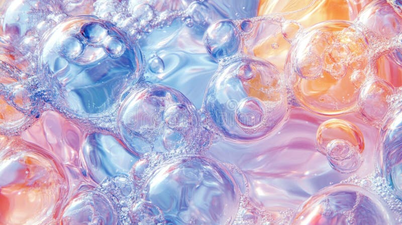 Abstract Pastel Bubbles Texture Background Stock Illustration ...