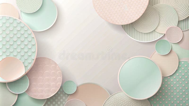 Abstract Pastel Circle Pattern Design with Soft Textures and Neutral ...