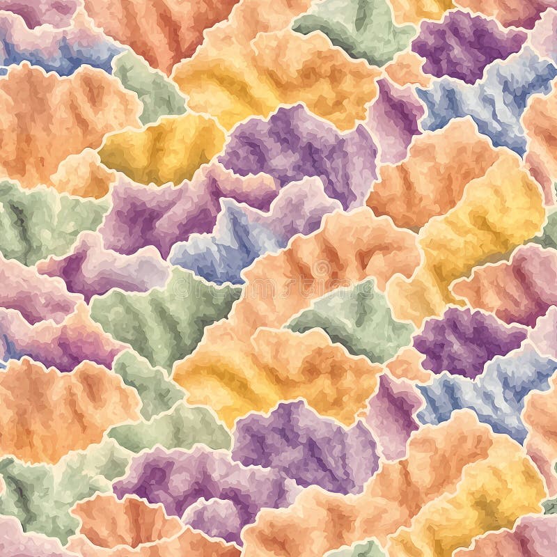 Abstract Pastel Cloud Texture Seamless Pattern Background AI Generated ...