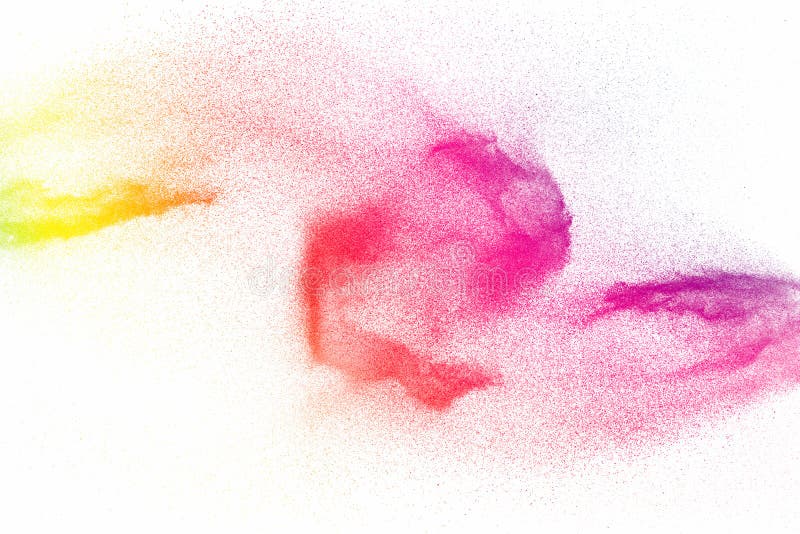 Abstract Pastel Color Dust Particles Splash.Colorful Powder Explosion ...