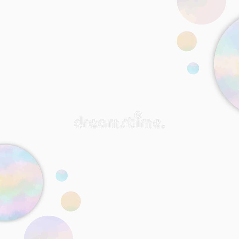 Abstract Pastel Color Tone With Random Shapes On White Background Stock ...