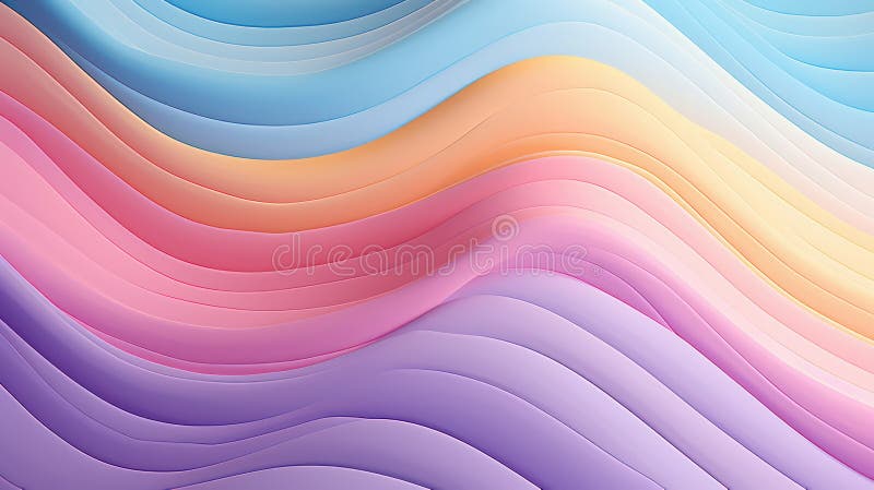 Abstract Pastel Color Wave Background Stock Illustration - Illustration of creative, creativity ...