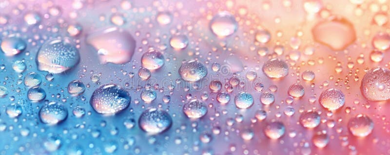 Abstract Pastel-colored Background with Water Droplets Creating a ...