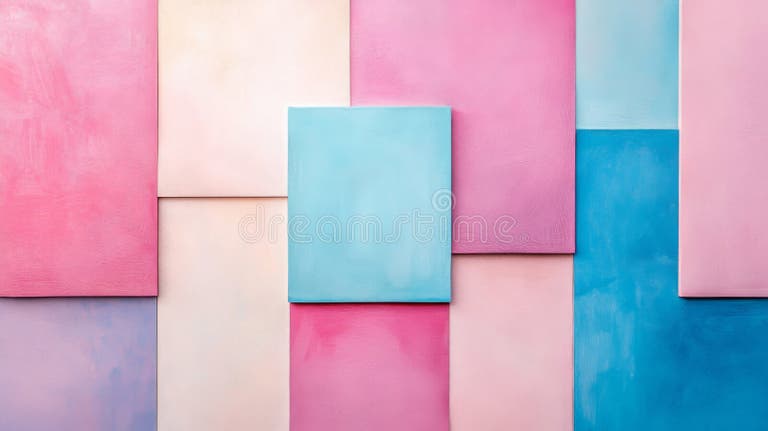 Abstract Pastel Colored Squares Background Design Stock Illustration ...