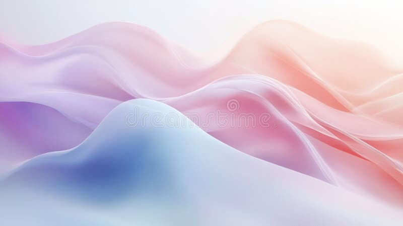 Abstract Pastel Colored Wave Pattern, Soothing and Elegant. Artistic ...