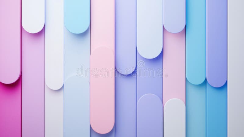 Pastel Geometric Pattern with Soft Rounded Shapes Stock Illustration ...