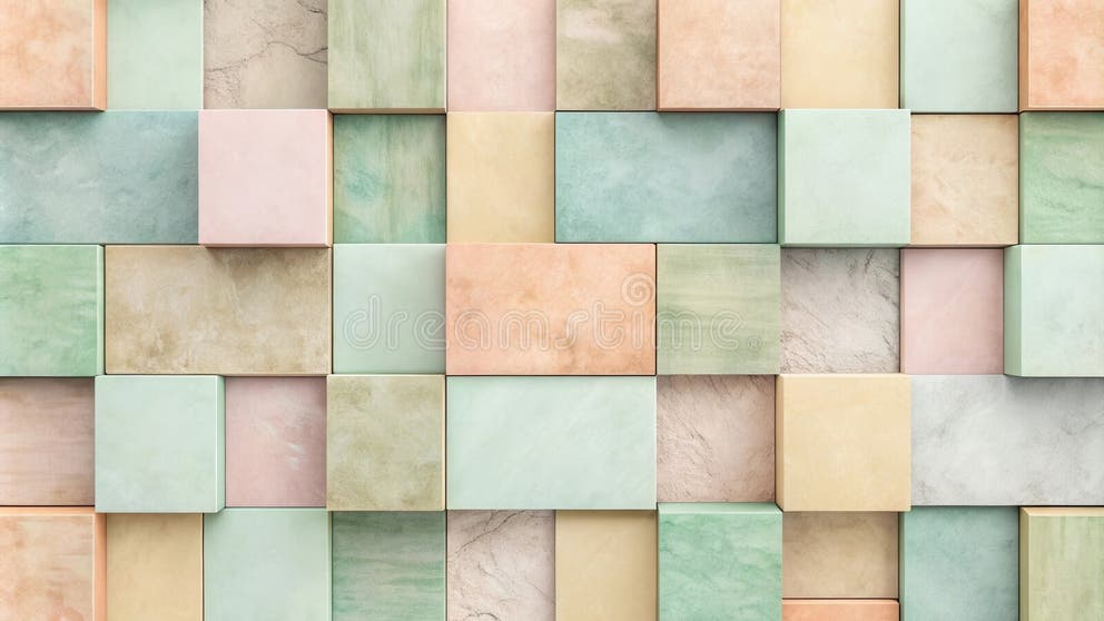 Abstract Pastel Cube Texture Background with Subtle Variations in Tone ...