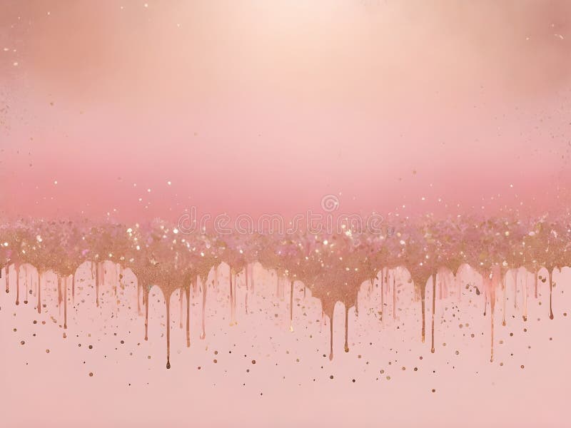Abstract Pastel Dripping Rose Gold Glitter Texture Background Stock ...