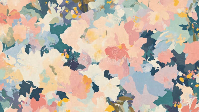 Abstract Pastel Floral Pattern Background Stock Illustration ...