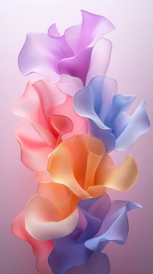 Abstract Pastel Flower Petals in Gradient Colors Stock Image - Image of ...