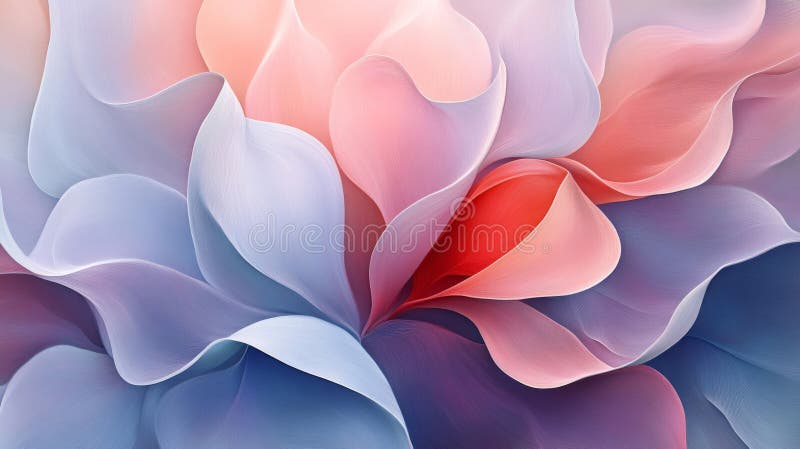 Abstract Pastel Flower Petals Soft Hues Design Stock Illustration ...