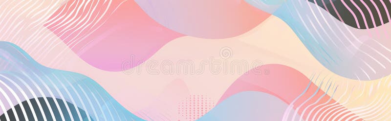 Abstract Pastel Geometric Pattern with Smooth Lines and Gradient Color ...