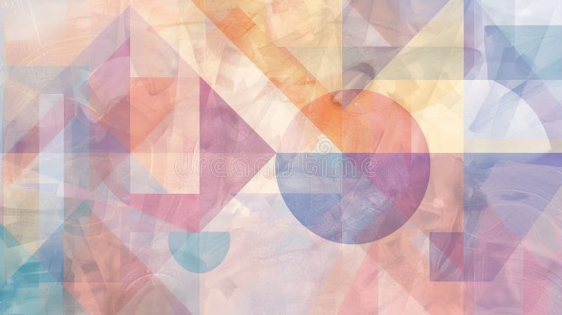 Abstract Pastel Geometric Shapes Background Stock Image - Image of ...