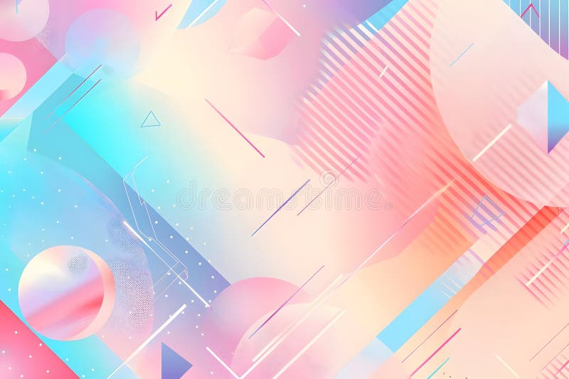 Abstract Pastel Geometric Shapes Intersect Dynamically, Creating ...