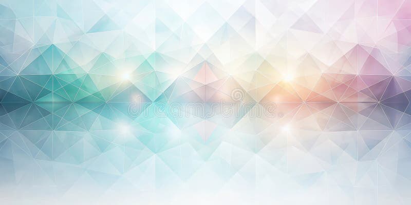 Abstract Pastel Geometric Triangular Pattern with Subtle Glowing ...