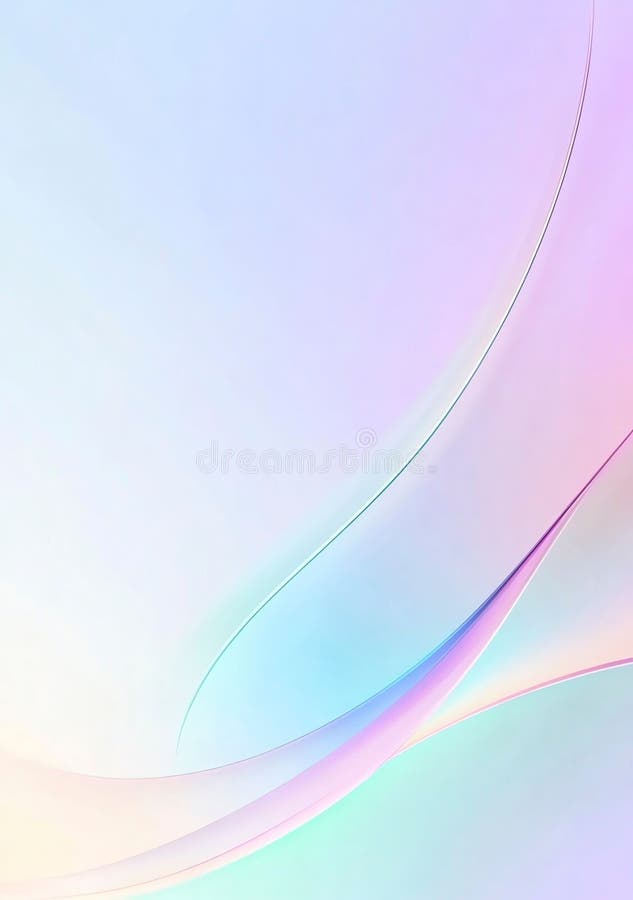 Abstract Pastel Gradient Background with Curved Lines. Stock ...