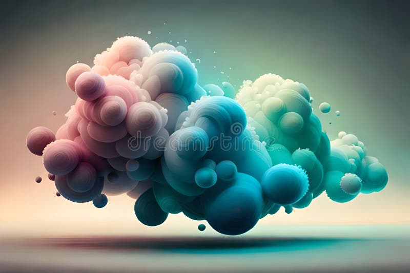 Abstract Pastel Gradient Ink Cloud. Ai Generated Stock Illustration ...