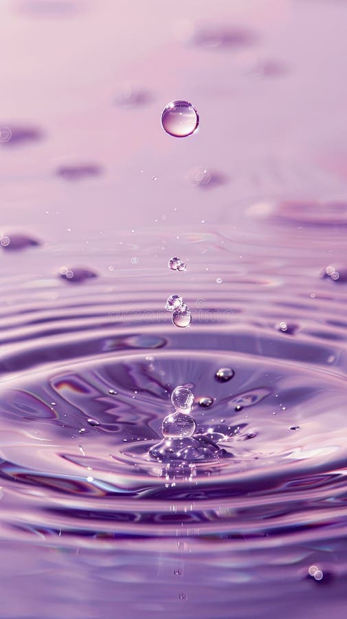 Abstract Pastel Lavender Background with Clear Water and Gentle Water ...