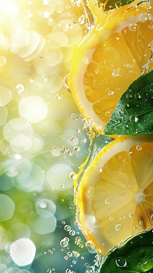 Abstract Pastel Lemon Background with Clear Water and Soft Water ...