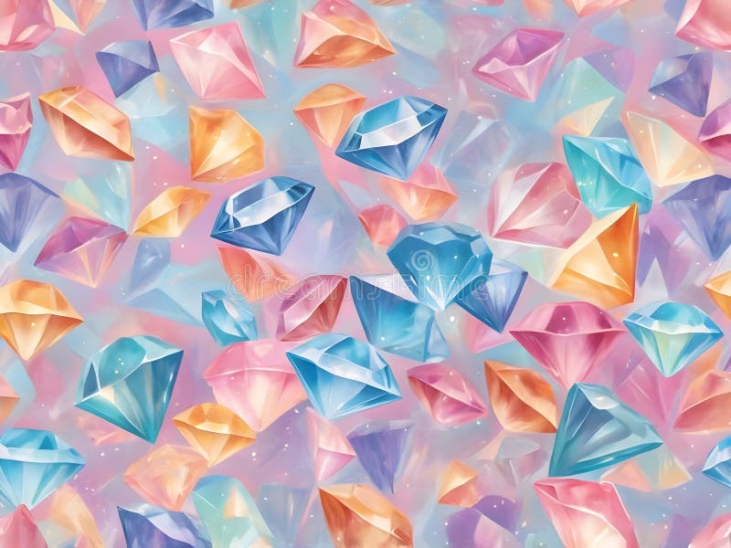 Abstract Pastel Multicolored Diamond Brilliant Festive Gentle Pattern ...