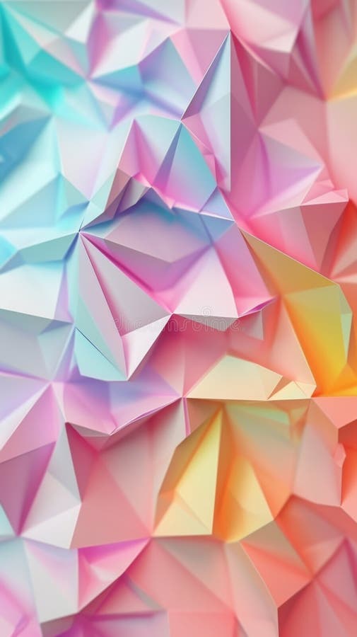 Abstract Pastel Origami Art with Soft Geometric Patterns Stock Photo ...